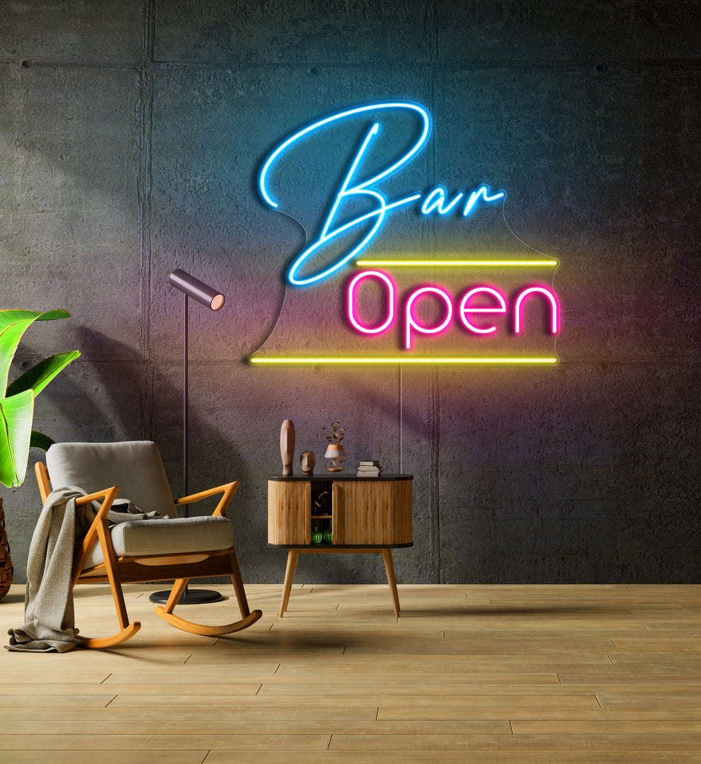 Bar Open LED Neon Sign – Notorious Neons